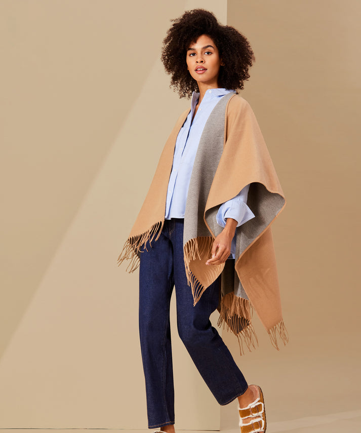 Ruana Wrap | Double Face Ruana | Echo