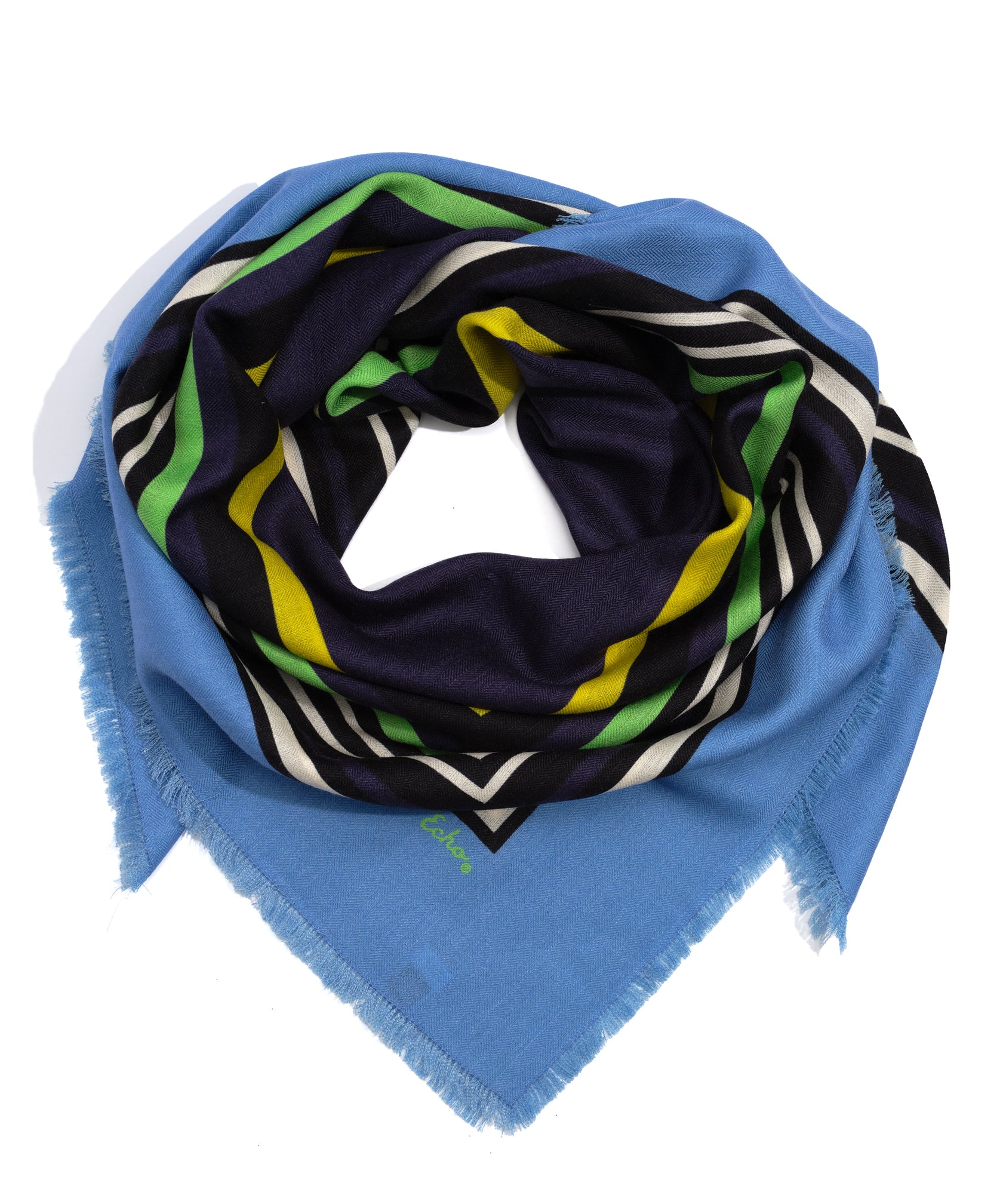 Wool Silk Scarfs | Hollywood Square Scarf | Echo