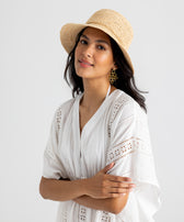 Raffia Straw Packable Bucket Hat – Echo