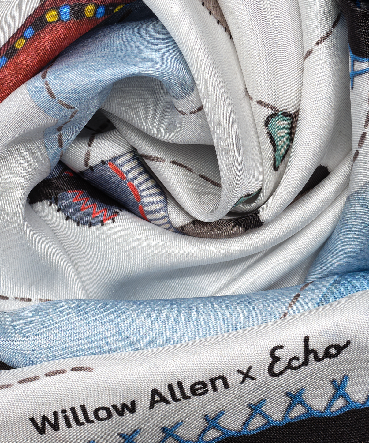 Designer Scarves | Limited-Edition Silk Scarf by Willow Allen | Echo100